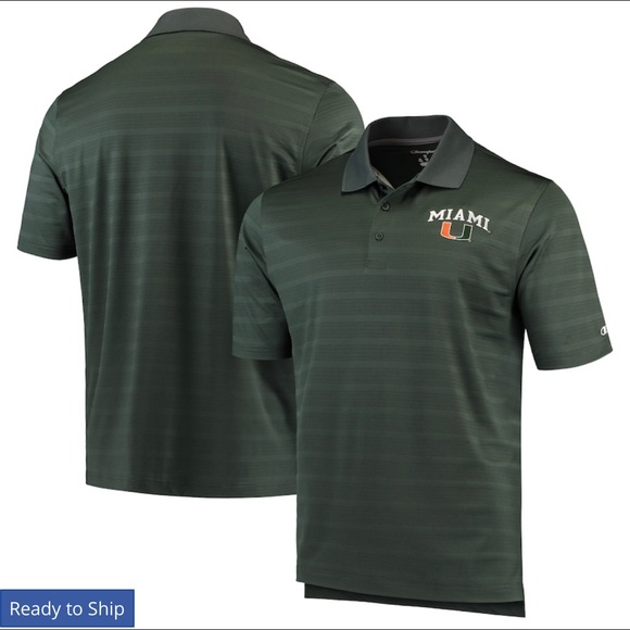 Champion | Shirts | Nwot Miami Hurricanes Polo Shirt Champion Large ...